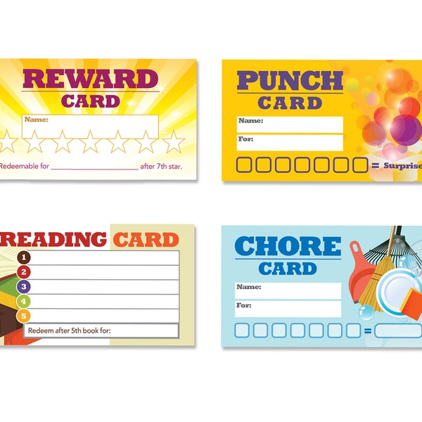 Reward Punch Cards - Etsy