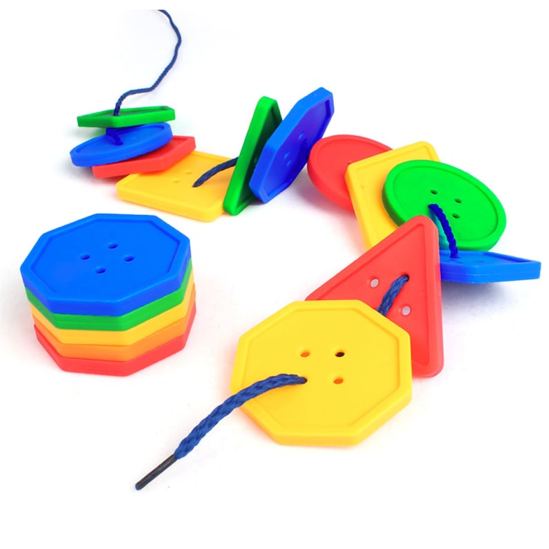 Button Lacing Toy–educational Montessori Learning Fine Motor Activity ...