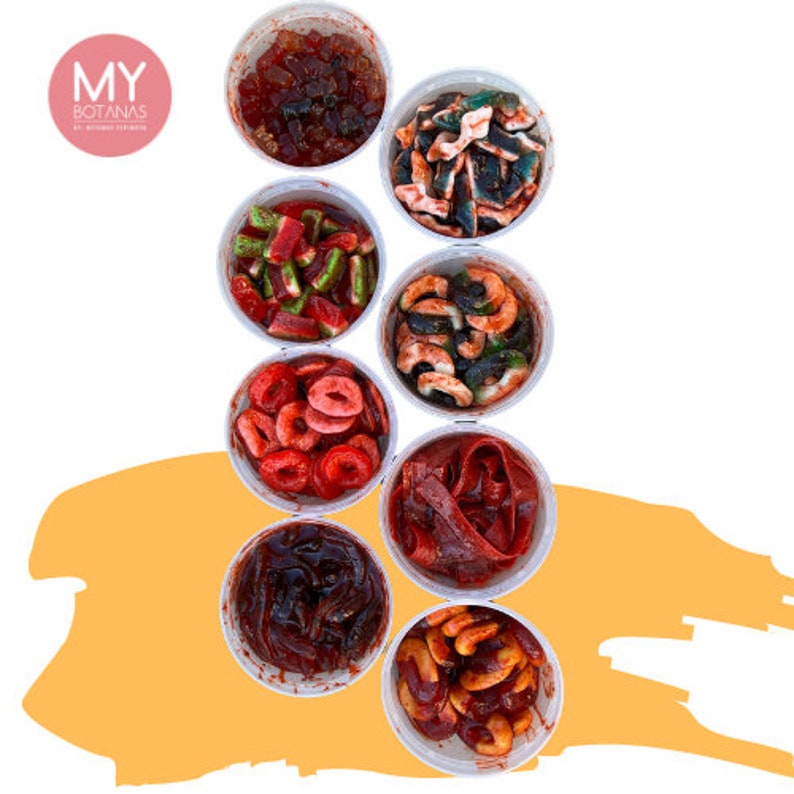 Chamoy Covered Candy Chamoy Gummy Worms Dulces Enchilados - Etsy