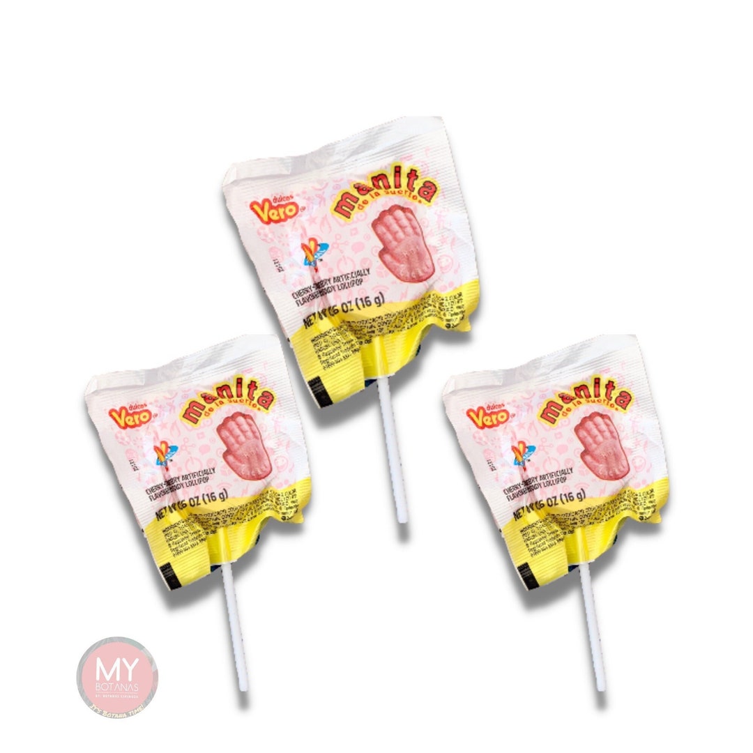 Manita Lollipops, Cherry Lollipops, Mexican Candy, Dulce Mexicano - Etsy
