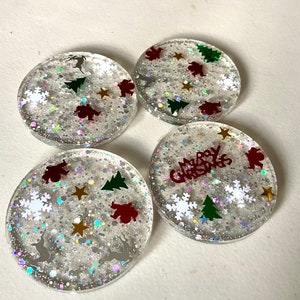 Christmas Resin Coaster Set Christmas Coaster Set With Matching Coaster ...