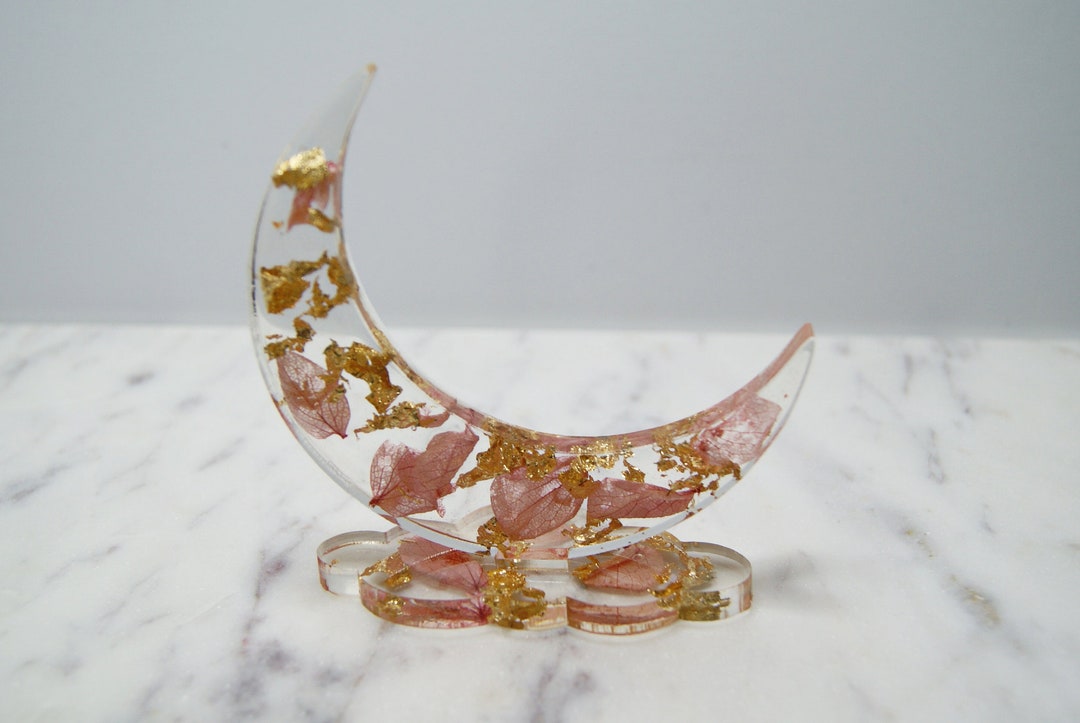 Custom Floral Jewelry Ring Holder-moon Ring Holder, Jewelry Holder ...