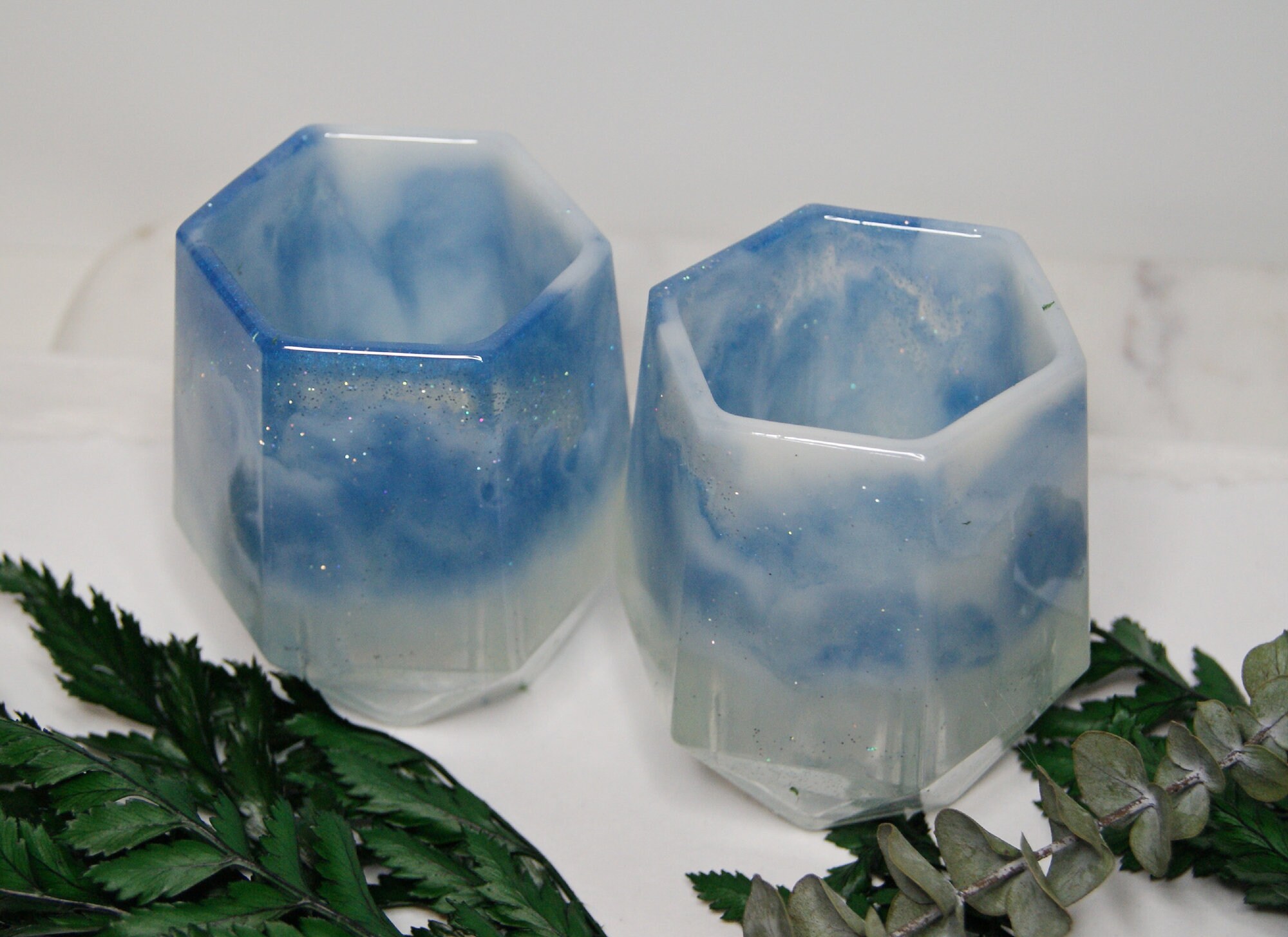 Hexagonal Storage Resin Cup Pair, Pen Holder Resin , Makeup Brush ...