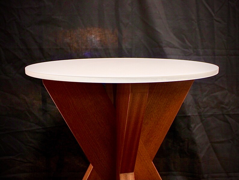 Round End Table Sapele - Etsy