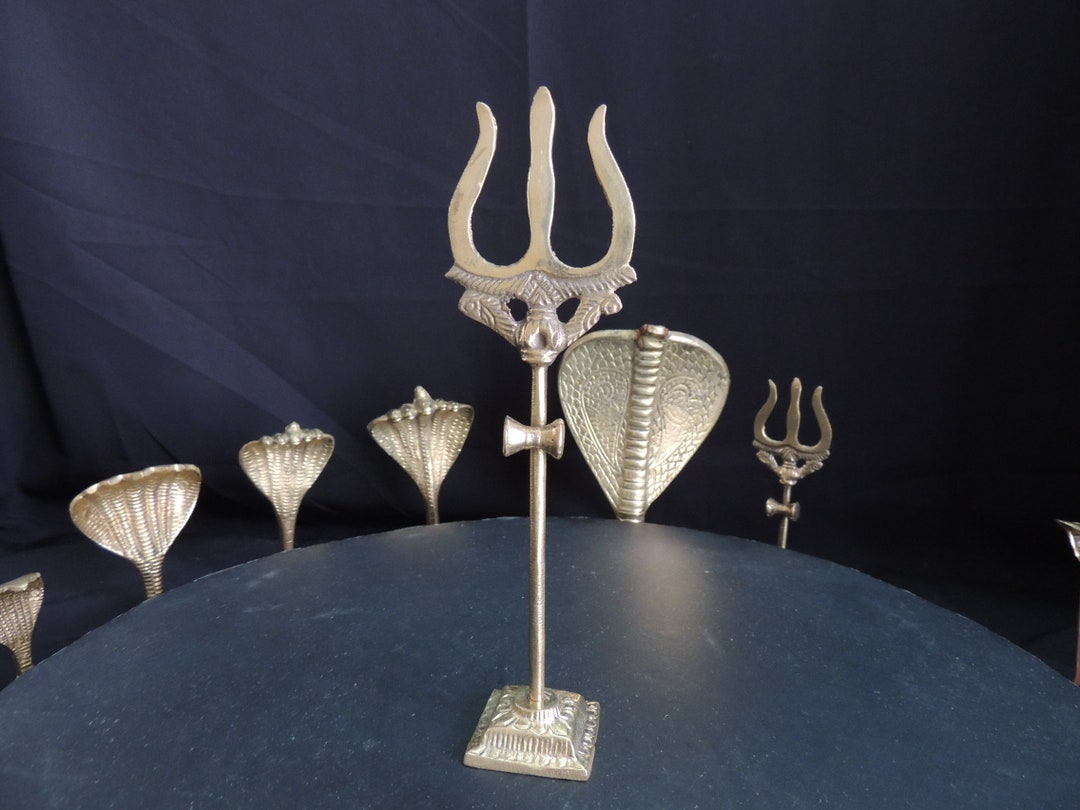 Shiva Trishul / Trident in Brass 7 Inches Approx. - PA-17 - Etsy