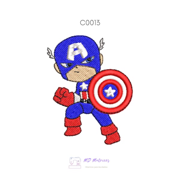 Captain America Embroidery Design - Etsy