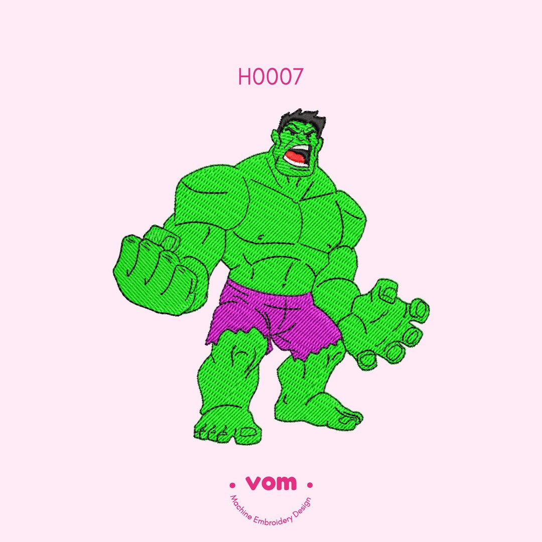 Hulk Machine Embroidery Design 5 Sizes - Etsy