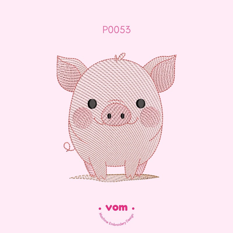 Pig Embroidery - Etsy