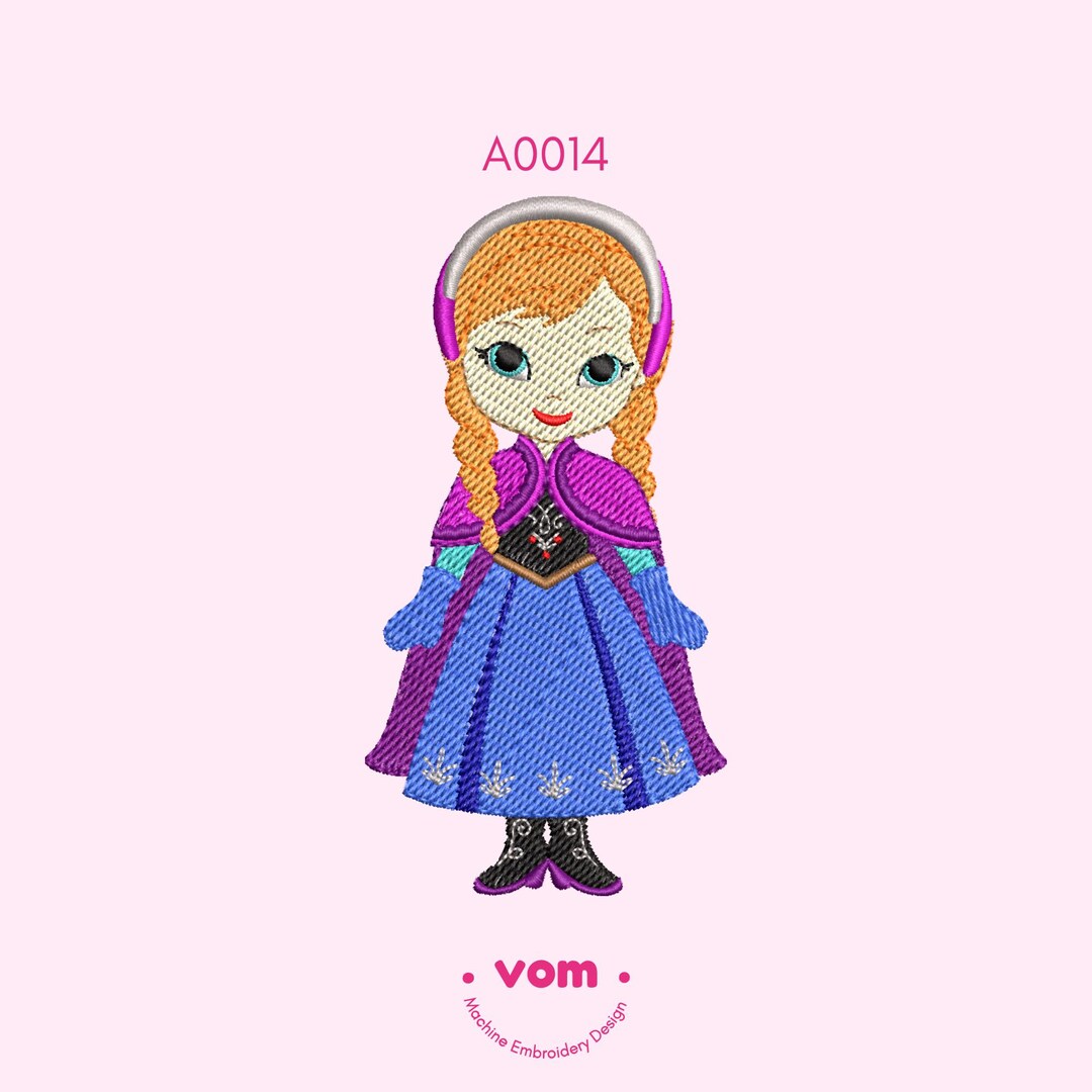 Anna Frozen Machine Embroidery Design - 5 Sizes! - Etsy UK