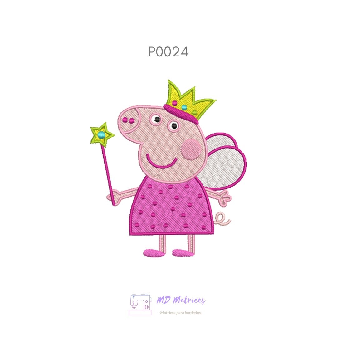 Fairy Peppa Pig Machine Embroidery Design 4 Sizes - Etsy Australia