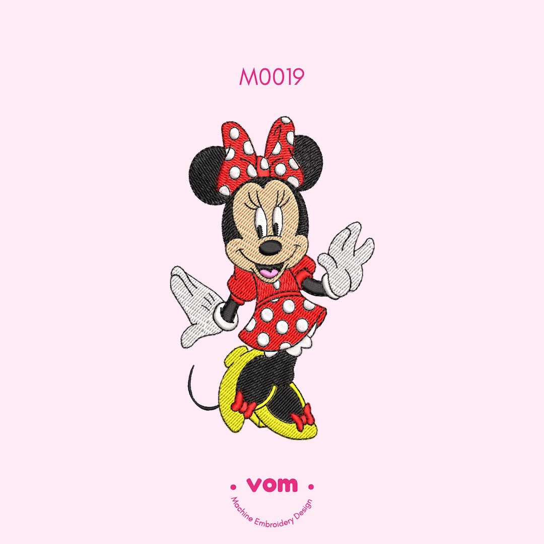 Minnie Mouse Machine Embroidery Design 7 Sizes - Etsy