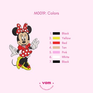 Minnie Mouse Machine Embroidery Design 7 Sizes - Etsy
