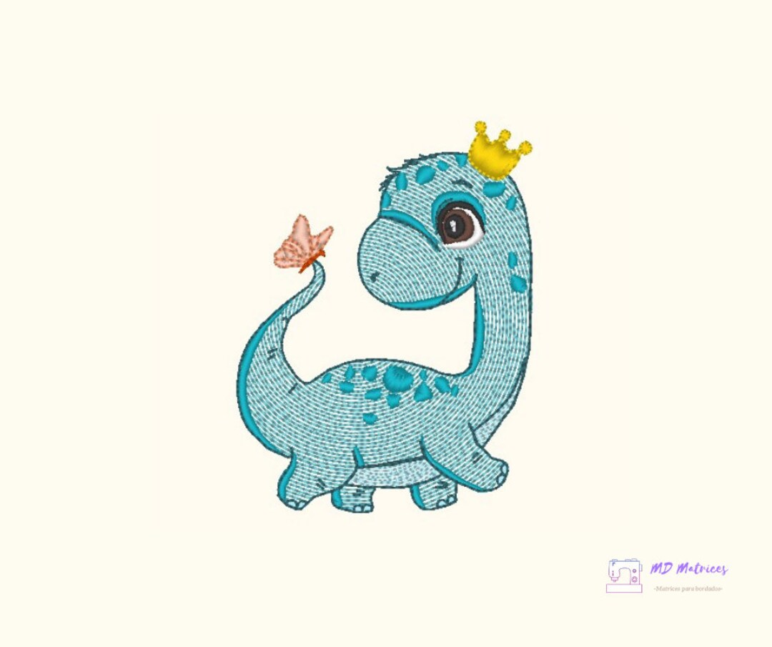 Dino Embroidery Design - Etsy