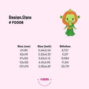 Ogre Machine Embroidery Design - Machine Embroidery Pattern for Kids ...