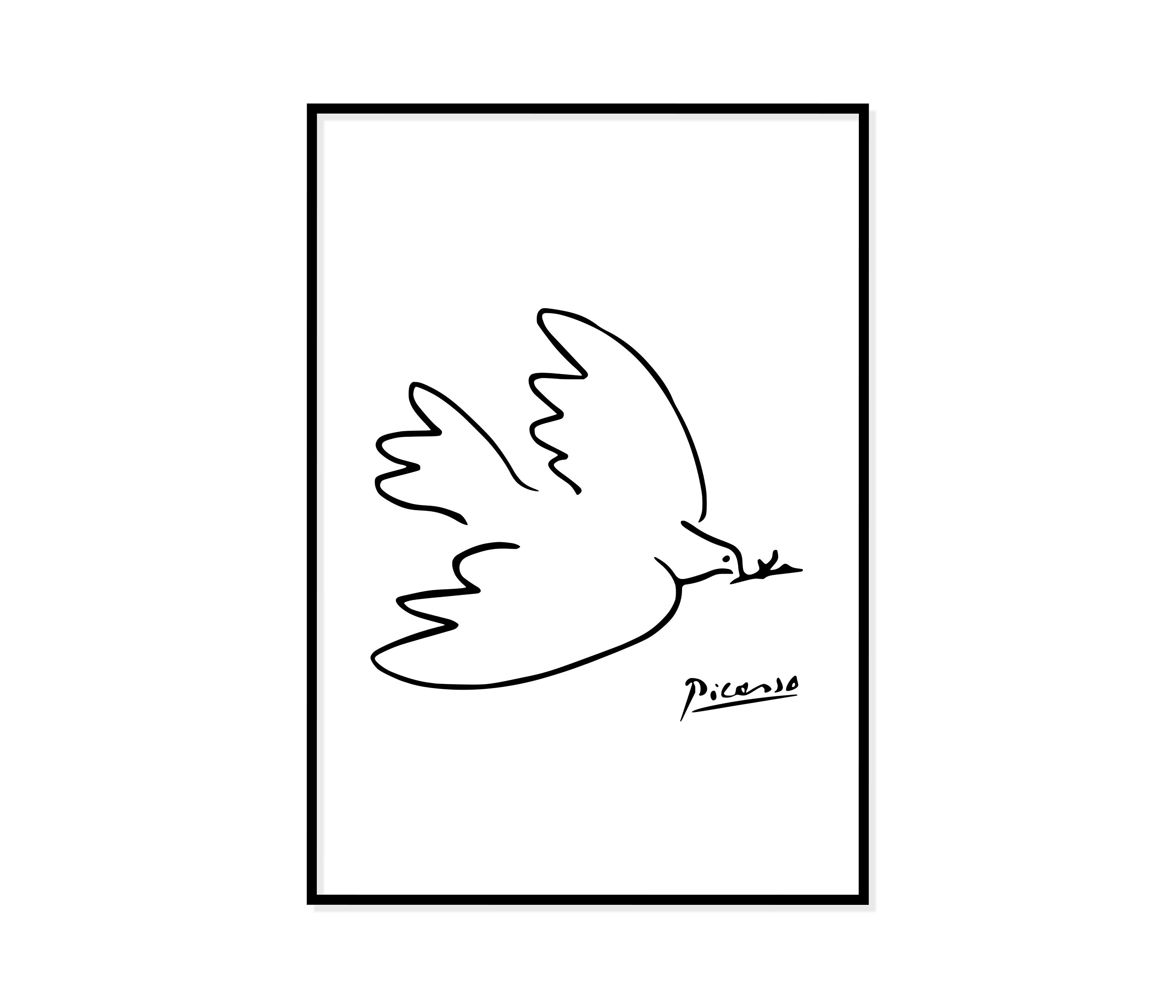 Pablo Picasso - Dove of Peace Print - Digital Download - Picasso Line ...