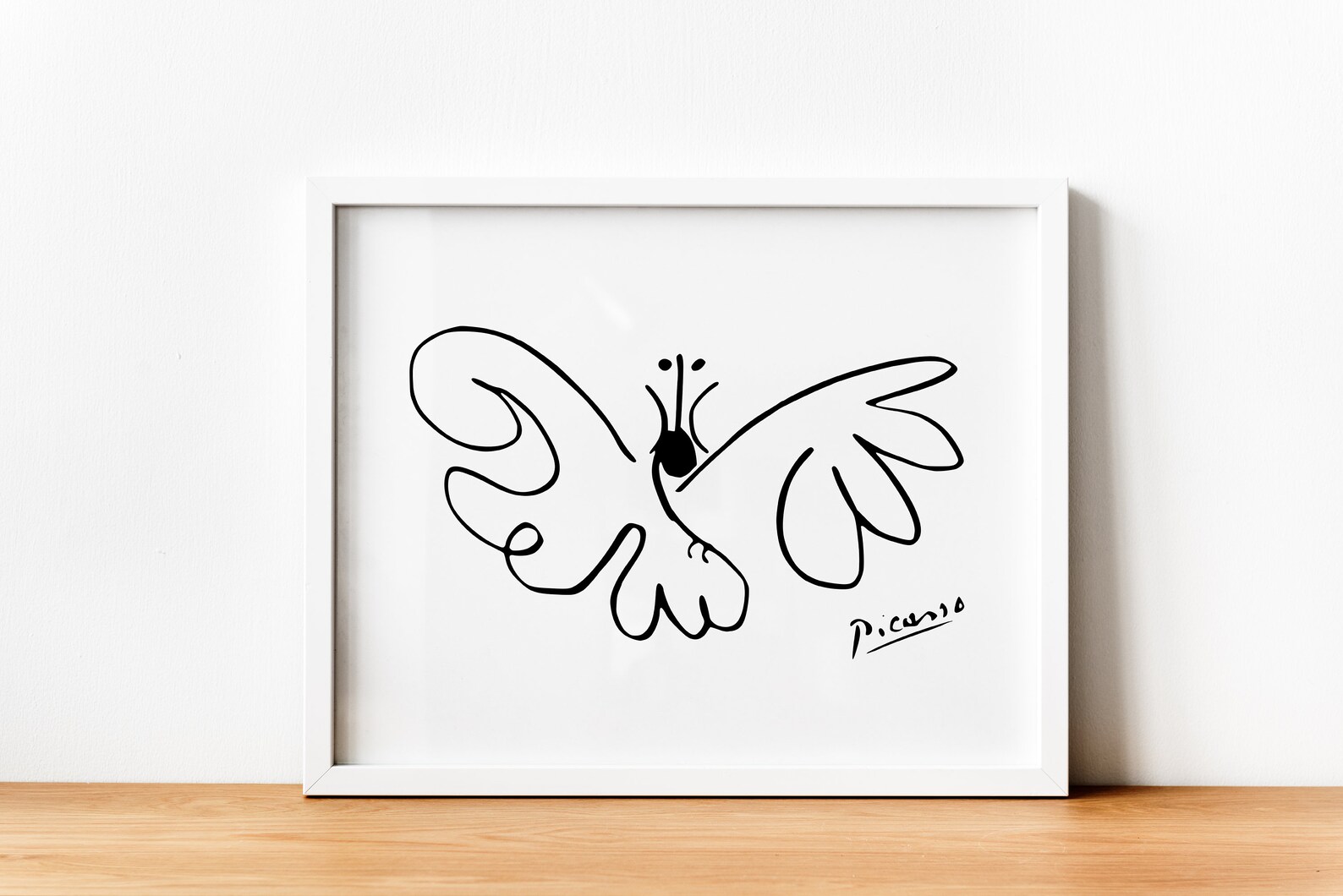 Pablo Picasso - Butterfly Print - Animal Wall Art, Minimalist, Picasso ...
