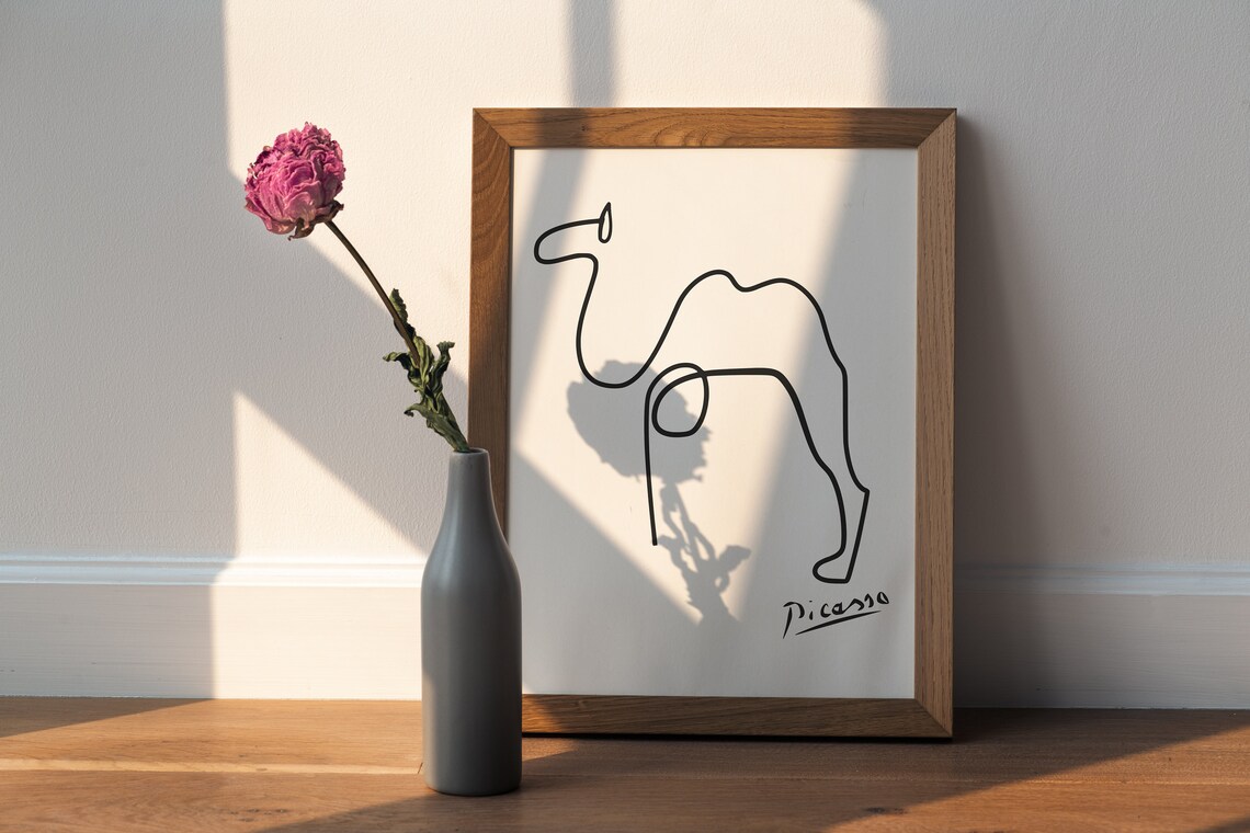 Pablo Picasso Camel Print Animal Wall Art Minimalist Picasso Print Contemporary Surrealism ...