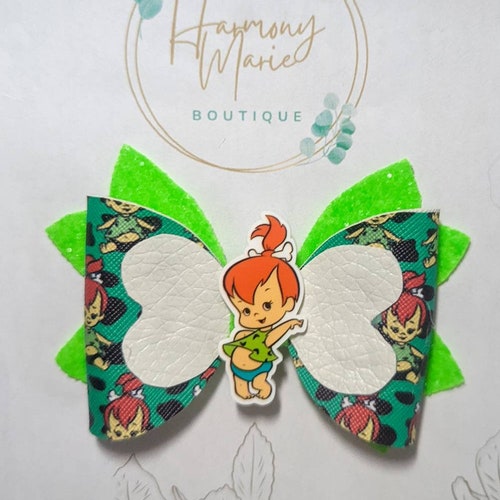 Pebbles Bone Hair Bow Headband - Etsy