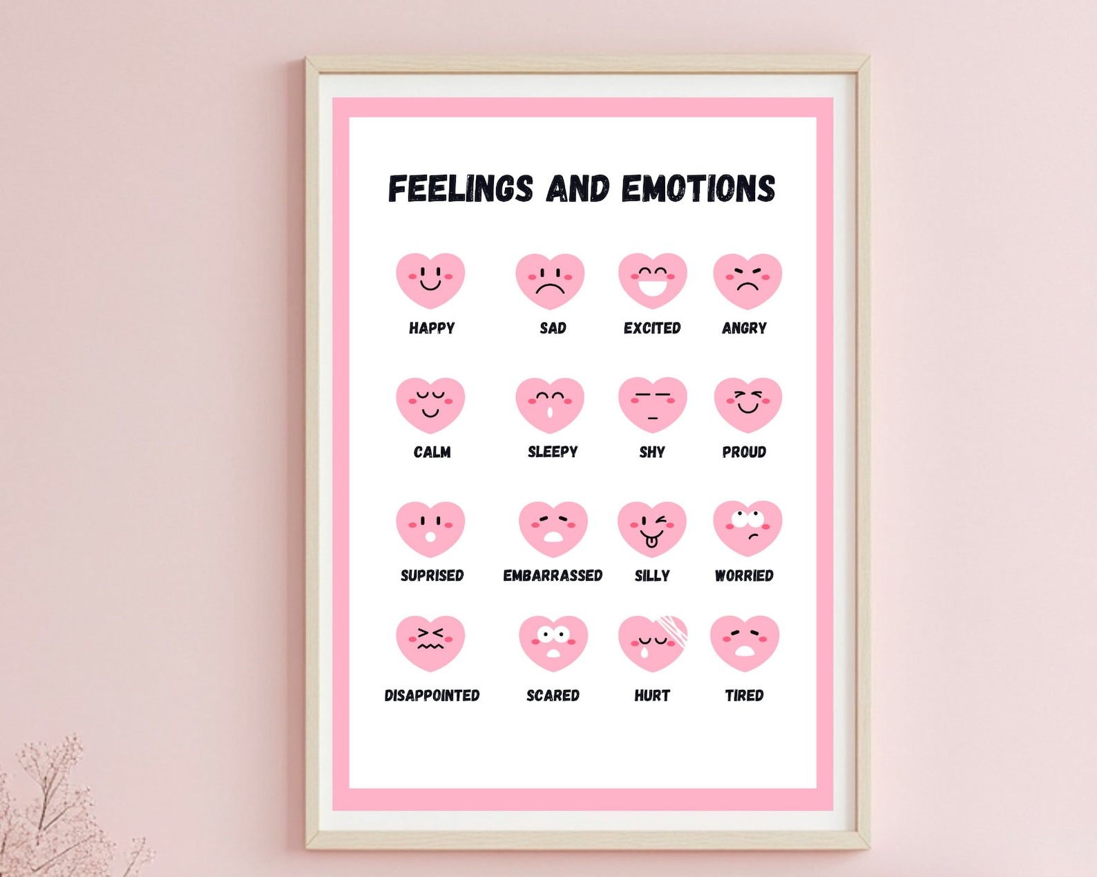 Set of 7 Feelings Poster, Emotions Chart, Homeschool Classroom Decor ...
