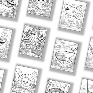 50 Ocean Animals Coloring Pages, Homeschool Art Activities for Kids ...