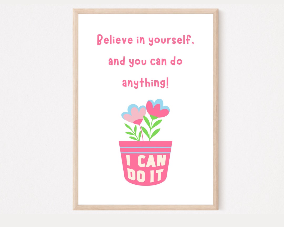 Positive Affirmations for Kids, Printable Affirmation Poster ...