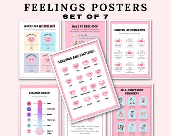 Zones of Regulation Feelings Poster Emotions Chart Social Emotional ...