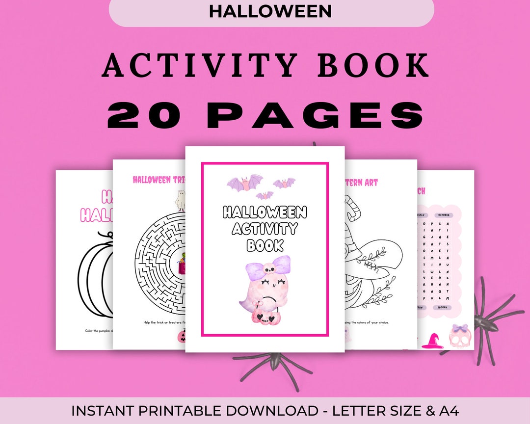 Halloween Activity Book for Kids Printable, Halloween Activity Bundle ...