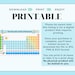 Periodic Table Poster, Educational Wall Print, Table of Elements ...
