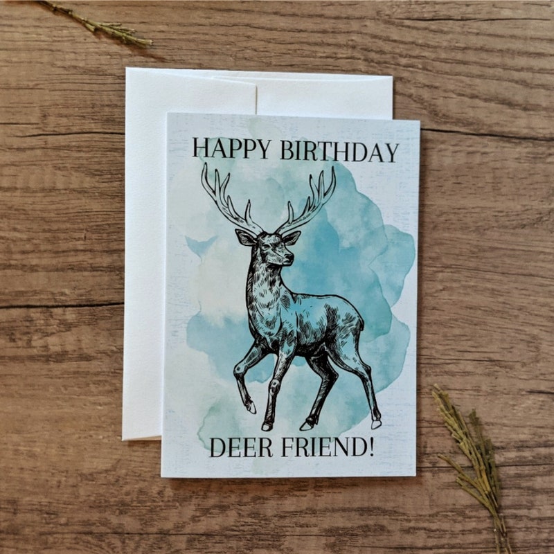Deer Hunter Birthday Card - Etsy