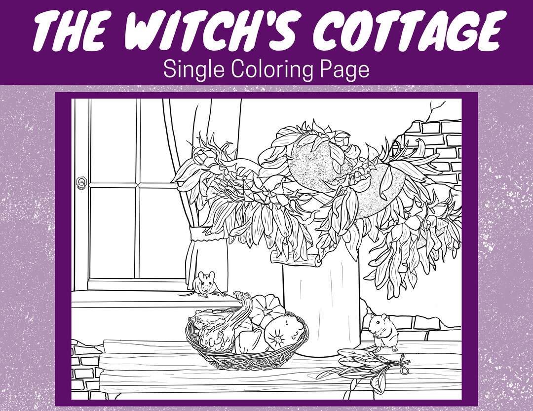 Single Coloring Page, Fading Summer - Etsy