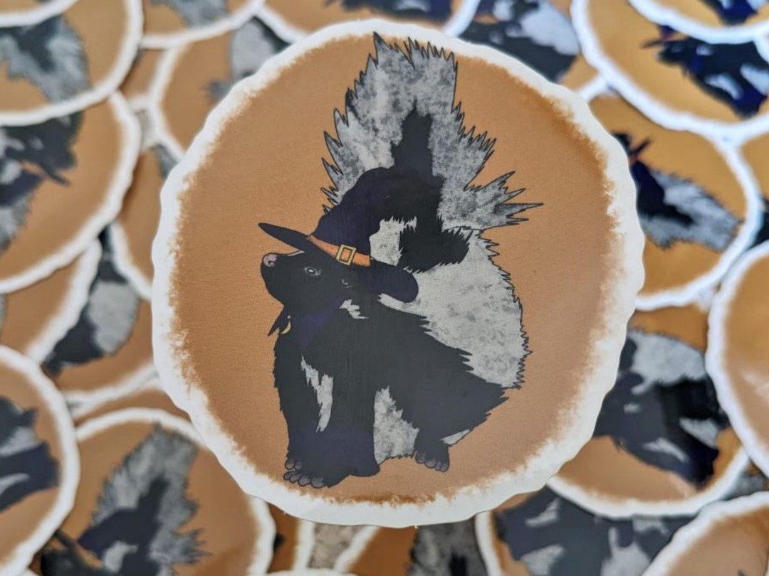 Vinyl Stickers, Spooky Skunk, 3" Sticker, Halloween Collection - Etsy