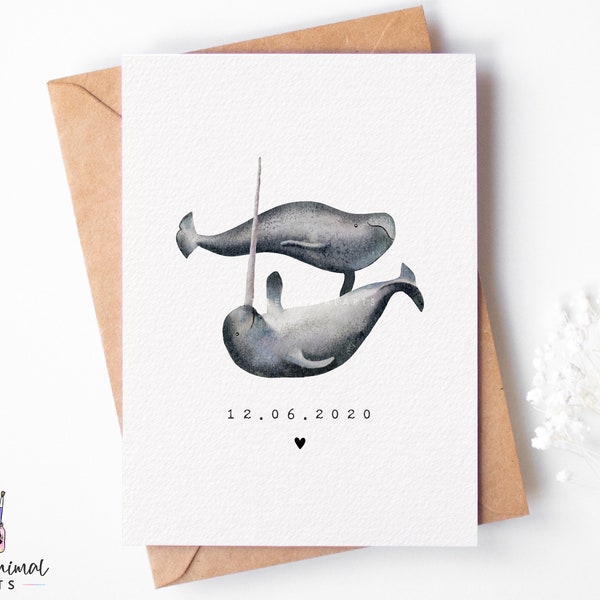 Narwhal Card - Etsy UK