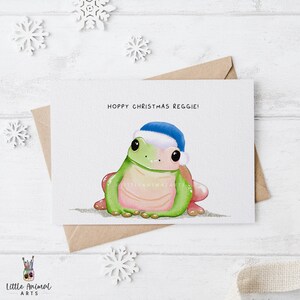 Cute Frog Christmas Greeting Card • Personalised Funny Gifts for ...