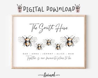 Printable Bee Family - Etsy