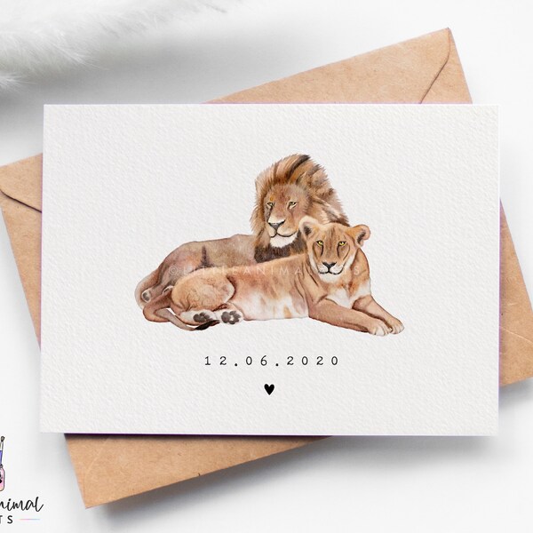 Lion Greeting Card - Etsy