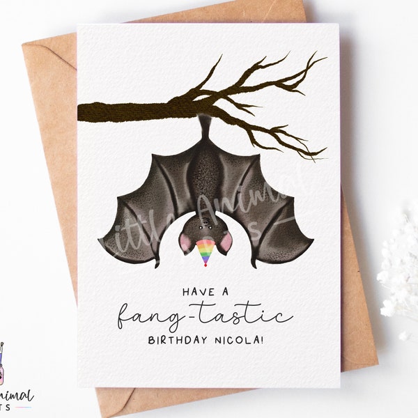 Bat Card - Etsy