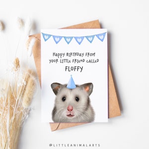Hamster Birthday Card Personalised Hamster Card Funny - Etsy