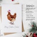 Chicken Christmas Card Funny Chicken Card, Chicken Joke Card, Farmer ...
