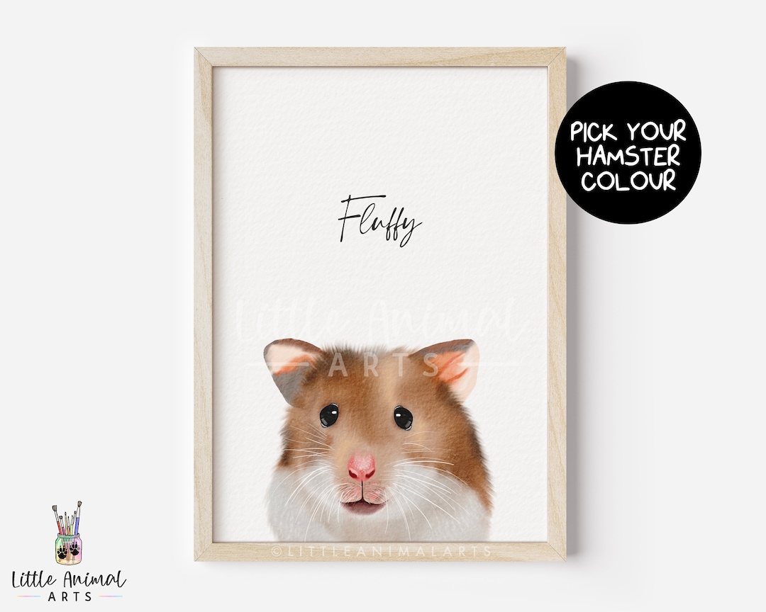 Pet Hamster Art Print | Personalised Hamster Gift, Birthday Gift From ...