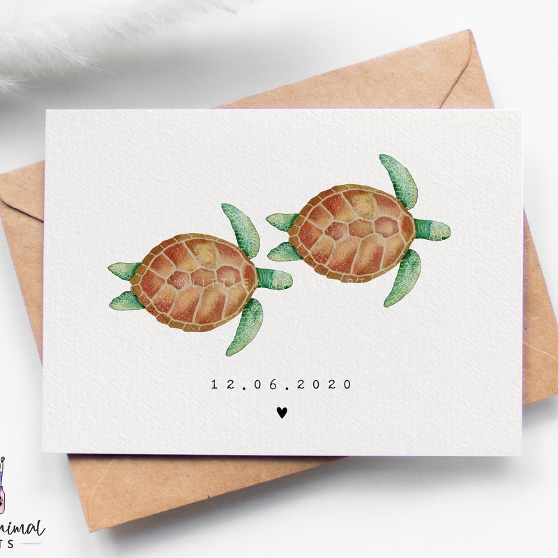 Turtle Card - Etsy