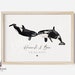 Orca Couple Print | Personalised Whale Print, Custom Couple Gift ...
