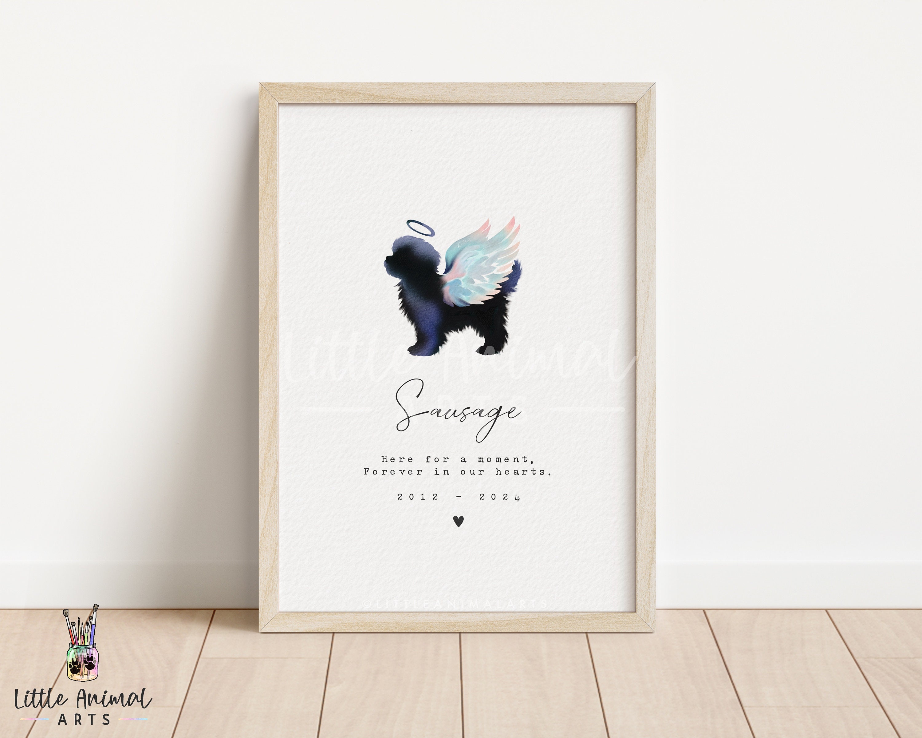 Dog Memorial Art Print • Sentimental Sympathy Yorkie Pet Loss Gift ...