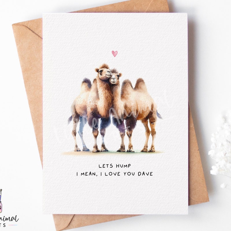 Camel Valentine Cards - Etsy