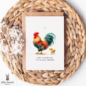 Chicken Father's Day Card | Personalised Rooster Dad Card, Chicken ...