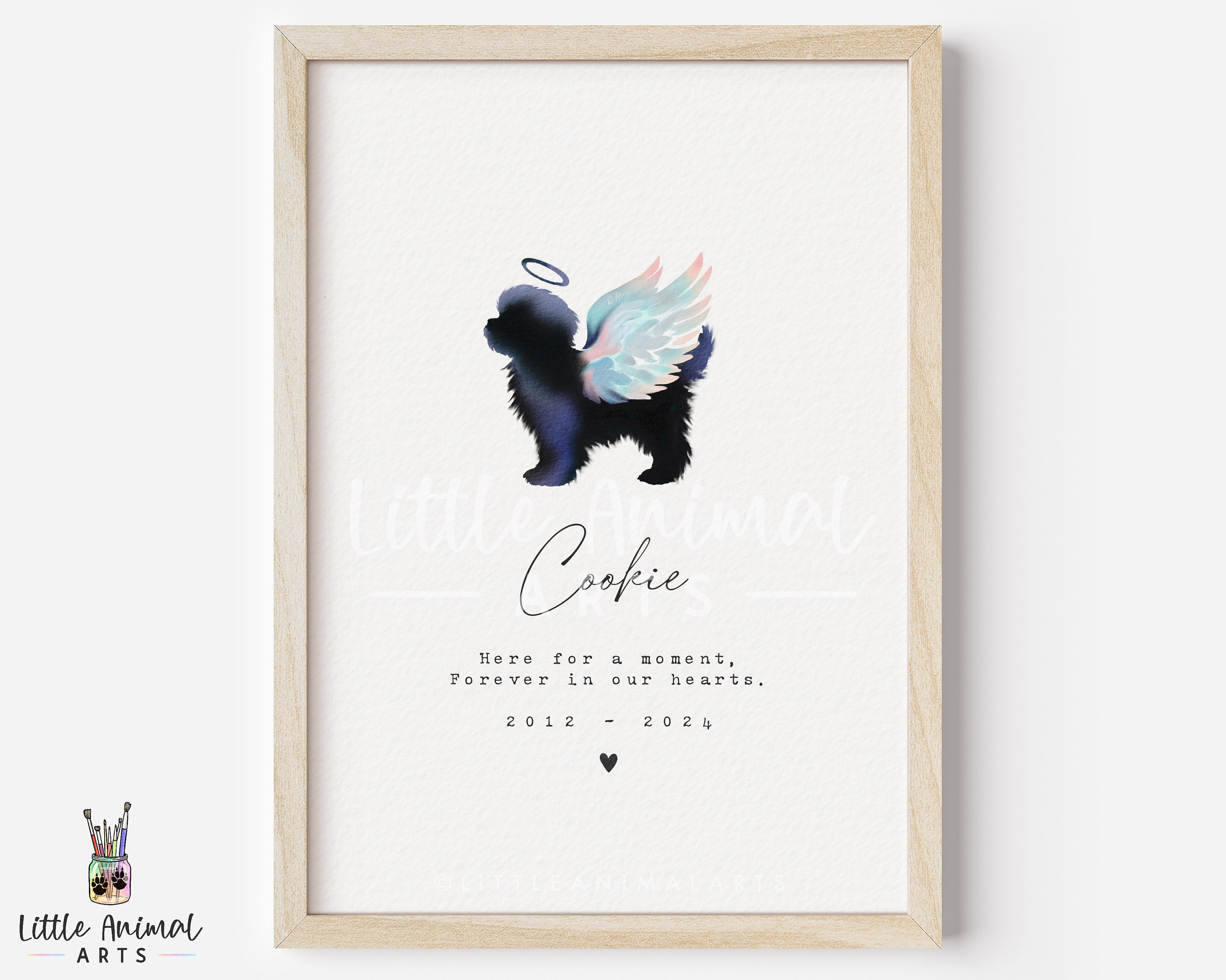Dog Memorial Art Print • Sentimental Sympathy Yorkie Pet Loss Gift ...
