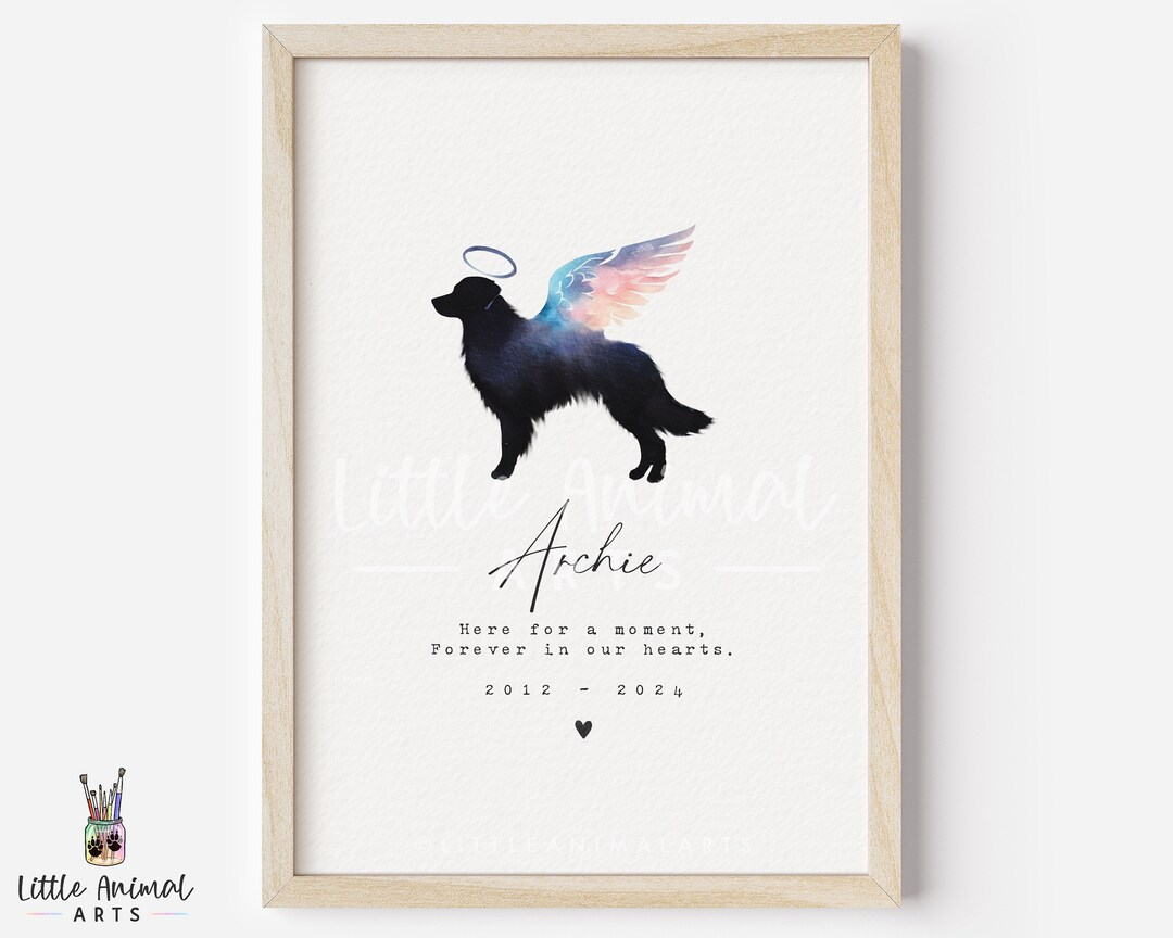 Dog Memorial Art Print • Sentimental Sympathy Pet Loss Gift ...