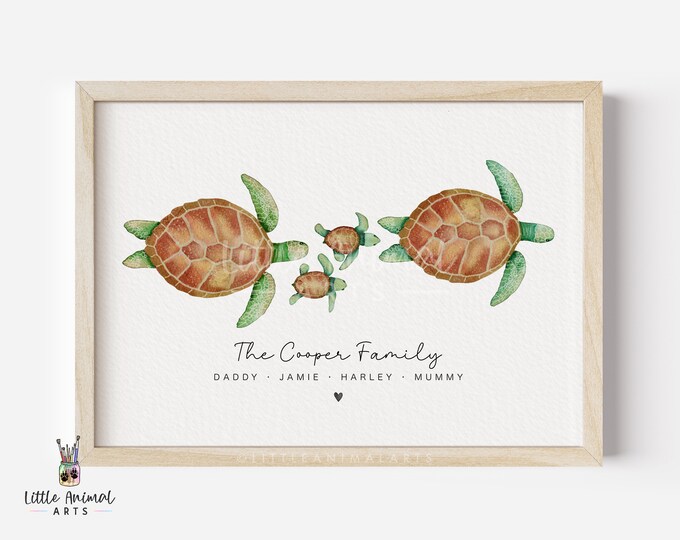 Baby Sea Turtle Graphite Drawing Print A3 A4 A5 Signed by Artist Animal ...