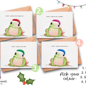 Cute Frog Christmas Greeting Card • Personalised Funny Gifts for ...