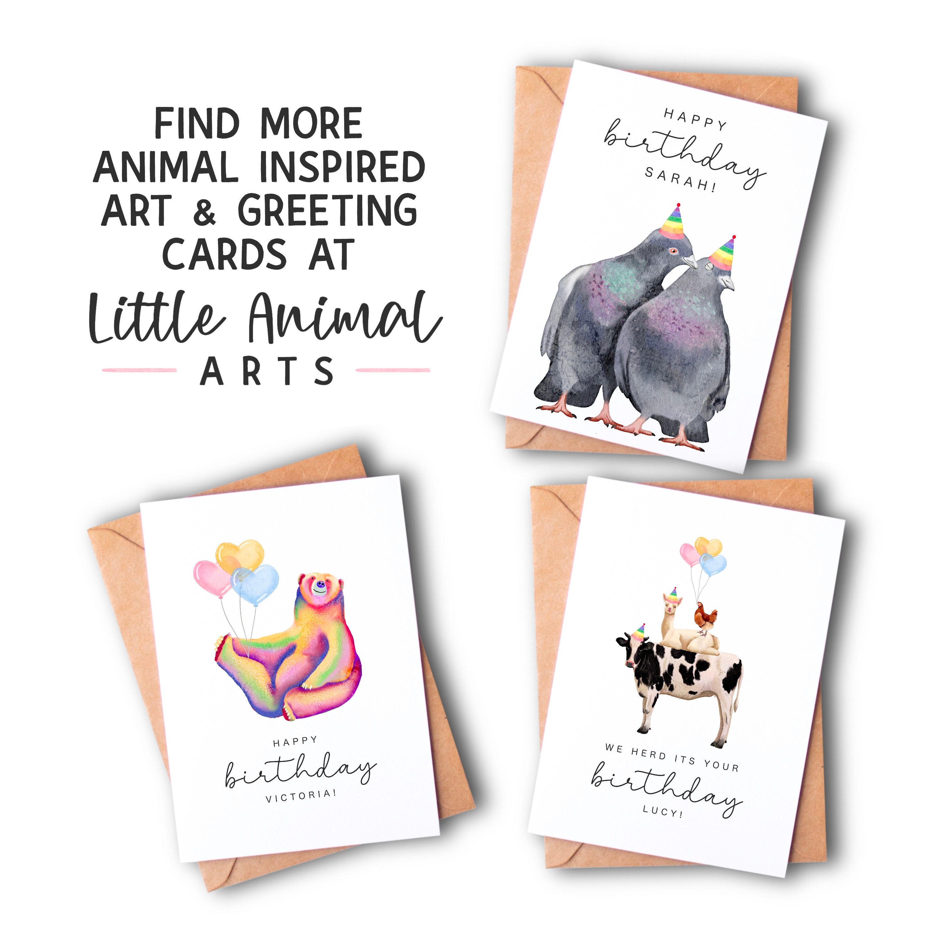 Cute Pigeon Birthday Card Personalised Pigeon Card Funny - Etsy