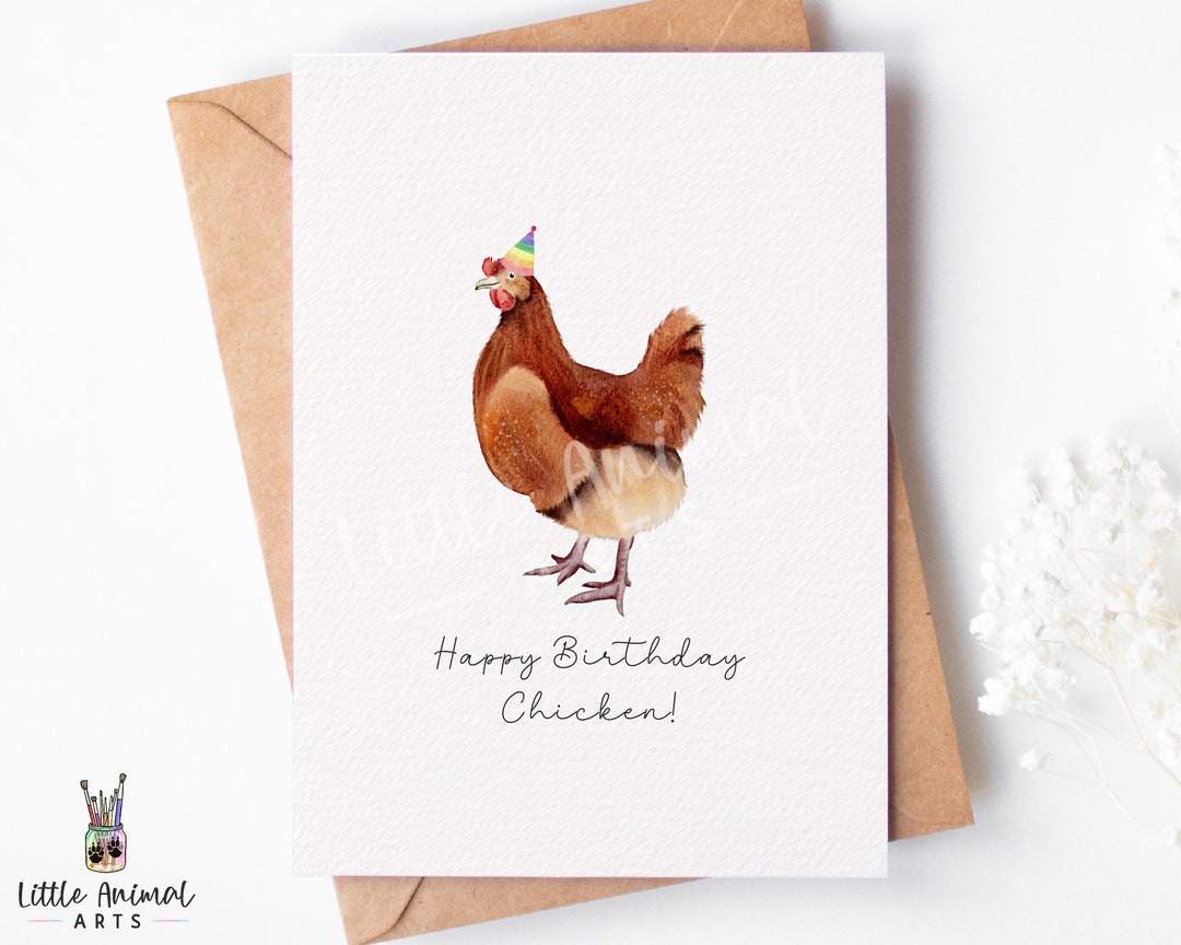Funny Chicken Birthday Card | Personalised Animal Gifts for Her Him ...